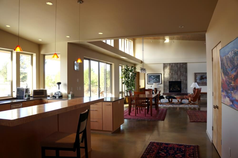 Contemporary Rambling Prairie Style Home Design with Floorplan